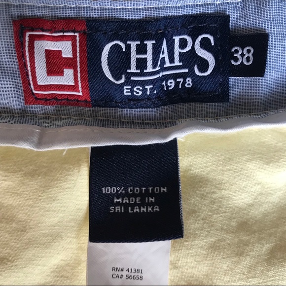 Polo Ralph Lauren | Shorts | Chaps Size 38 Pale Lemon Flat Front Shorts ...